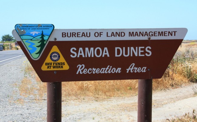 Samoa Dunes Recreation Area in Samoa, CA - California Beaches
