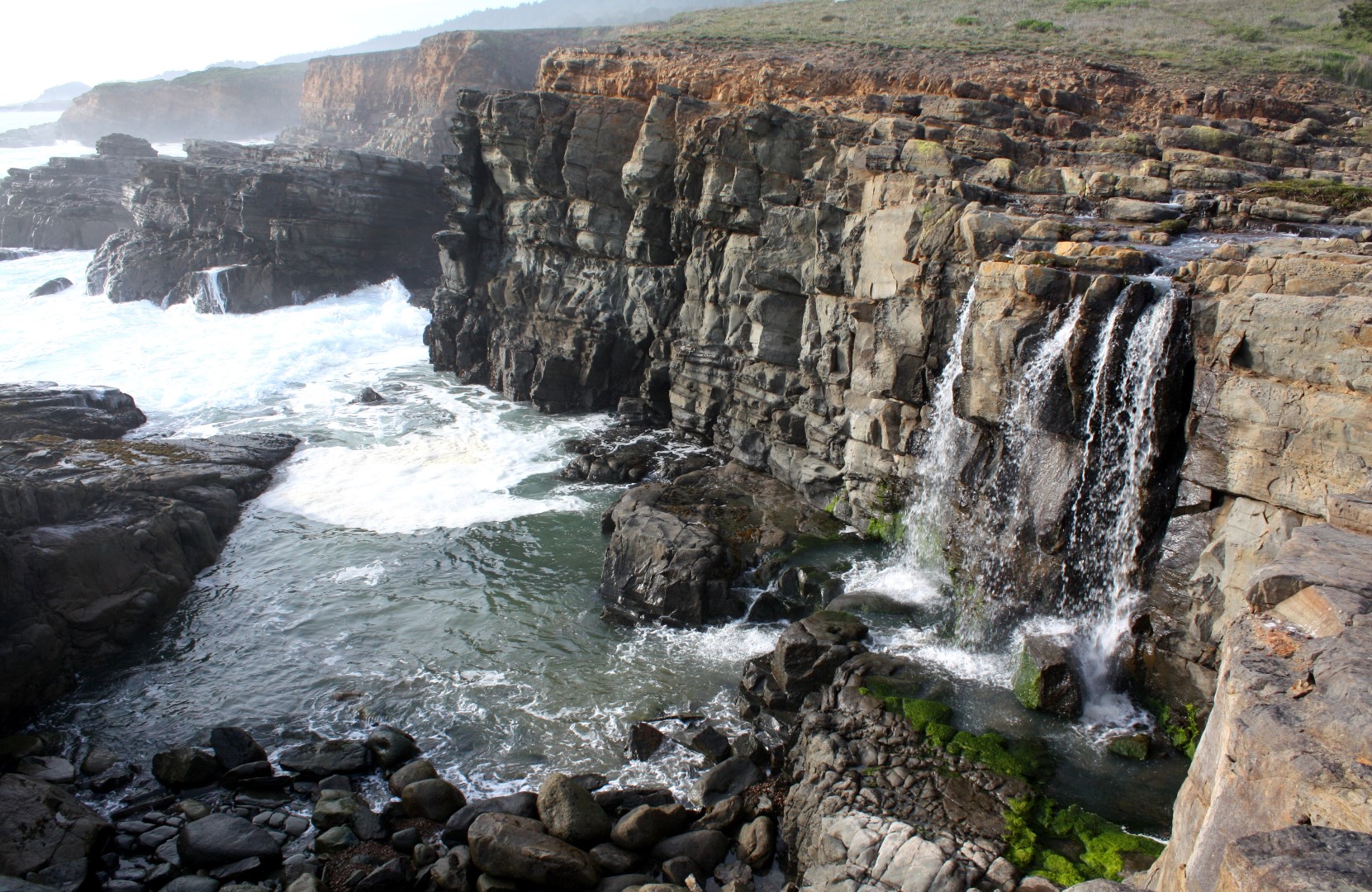 Waterfalls on the California Coast Beaches - CaliforniaBeaches